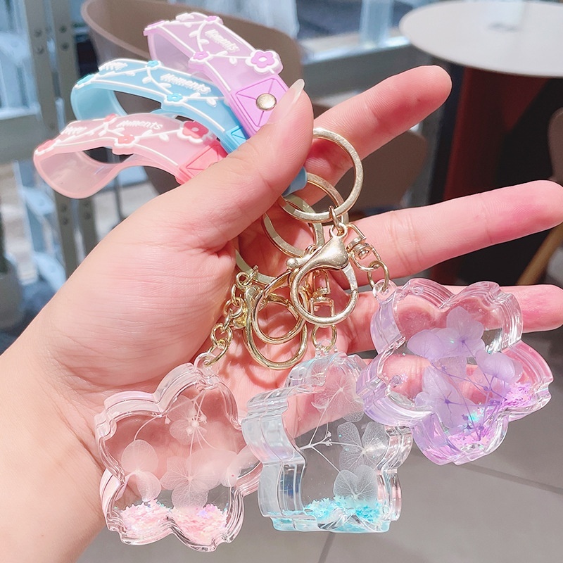 Eternal flower bubble keychains