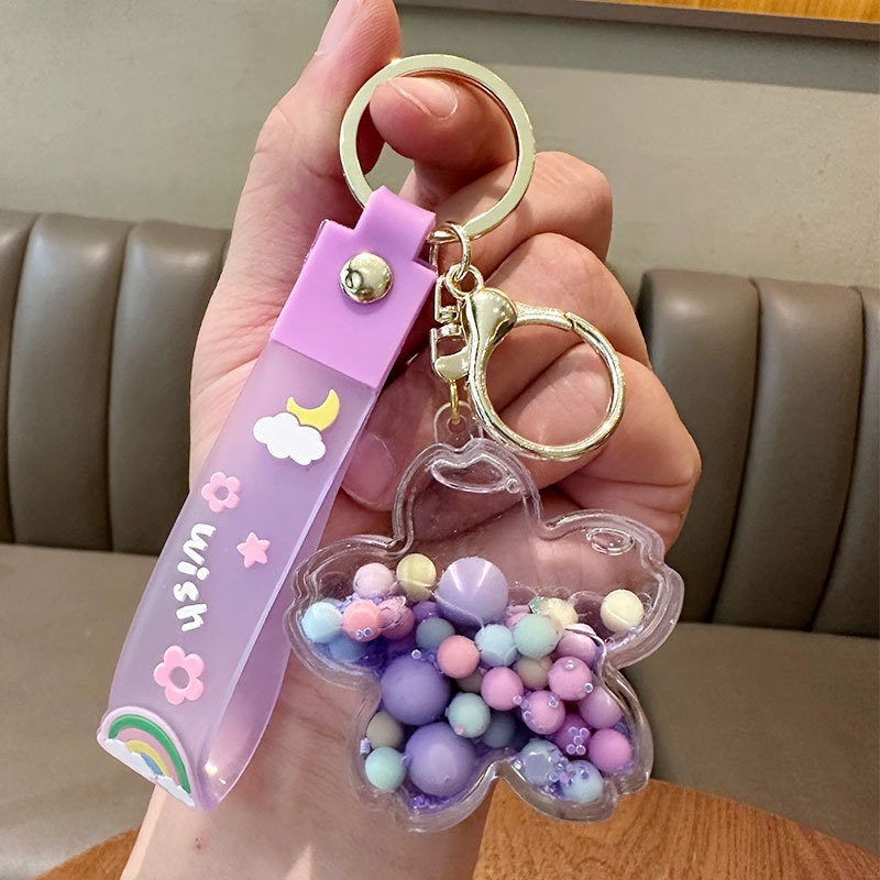 Cute pentagram bubble keychains